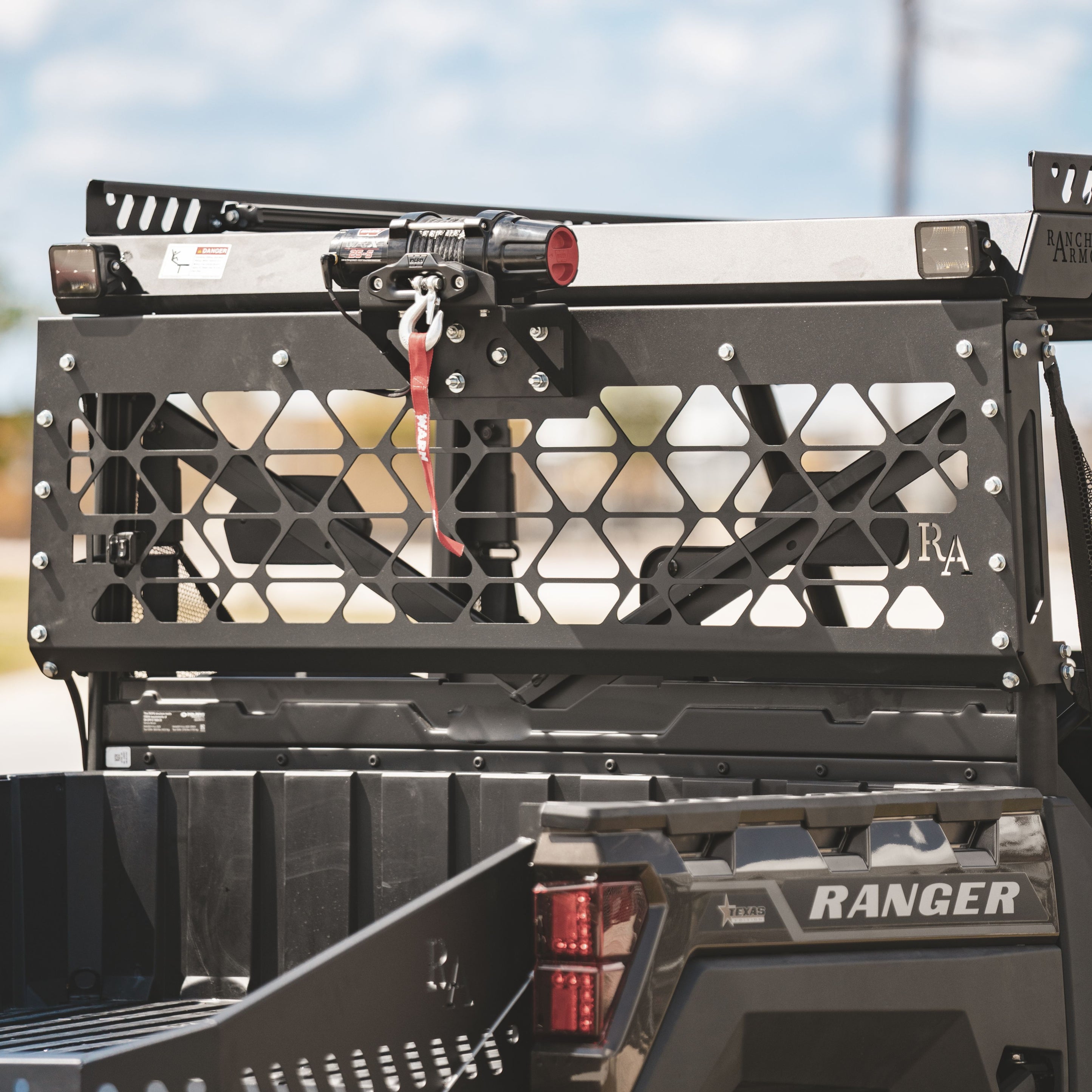 Polaris Ranger 1000 Headache Rack with Optional Winch by Ranch Armor