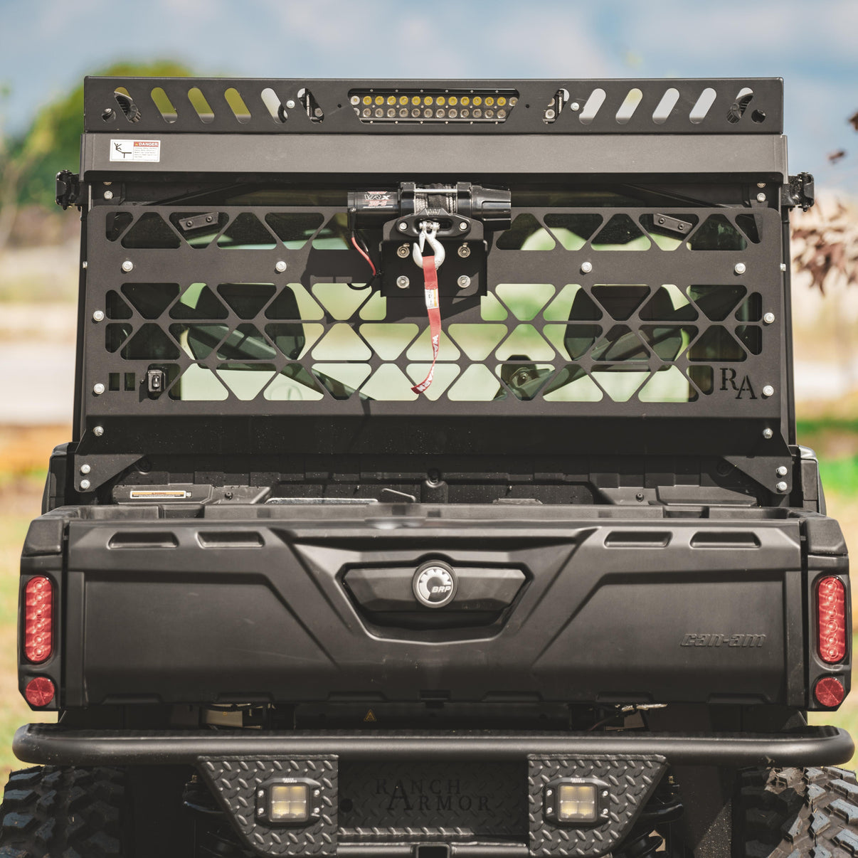 Can-Am Defender Headache Rack with Optional Winch Bed Hoist – Ranch Armor