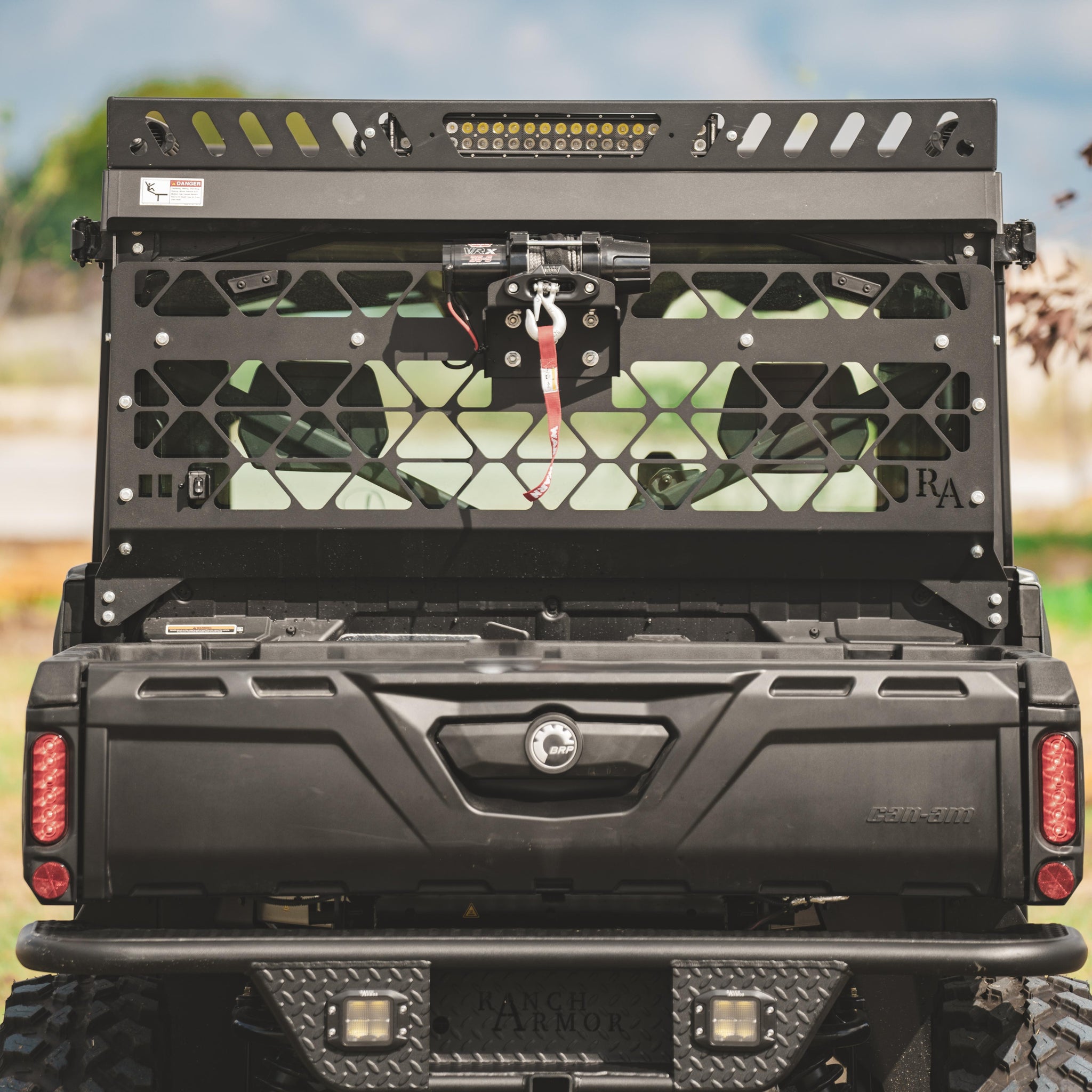 Can-Am Defender Headache Rack with Optional Winch Bed Hoist – Ranch Armor